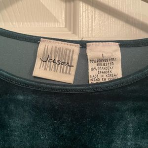 Vintage | Tops | Vintage Jason Maxwell Teal Velvet Blouse | Poshmark